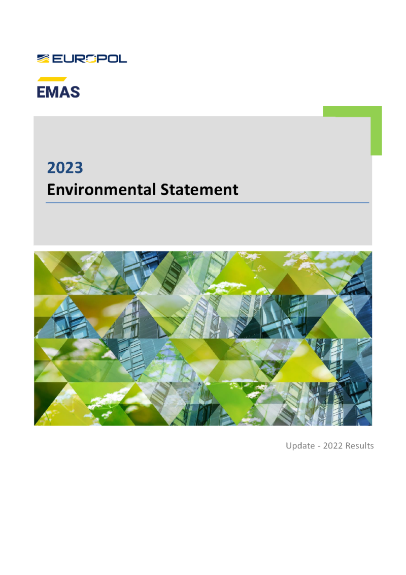 Europol Environmental Statement 2023 – Update - 2022 results | Europol